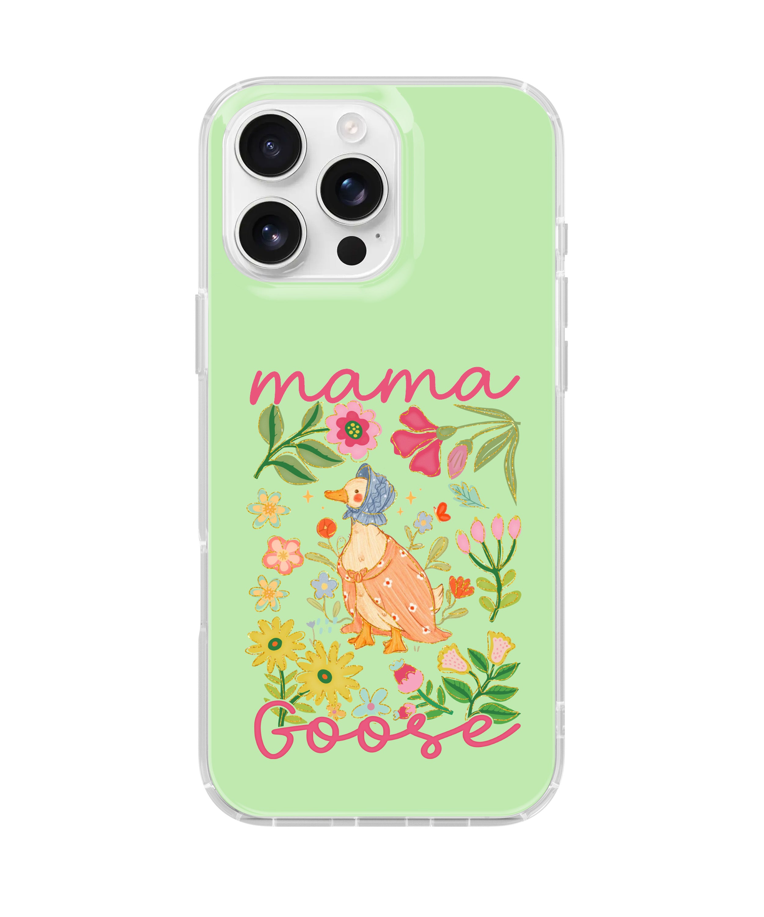 Mama Goose (Green) Clear Case Insert – Lucky Girl Phone Cases